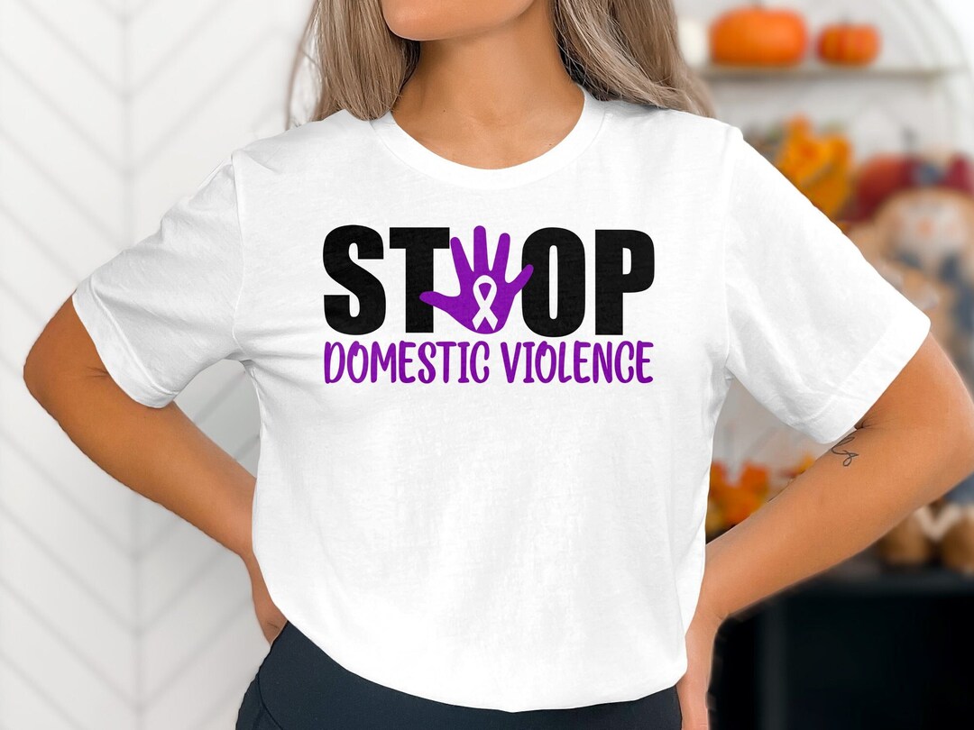 Domestic Violence Awareness Svg Png, Stop Svg, Purple Ribbon Svg ...