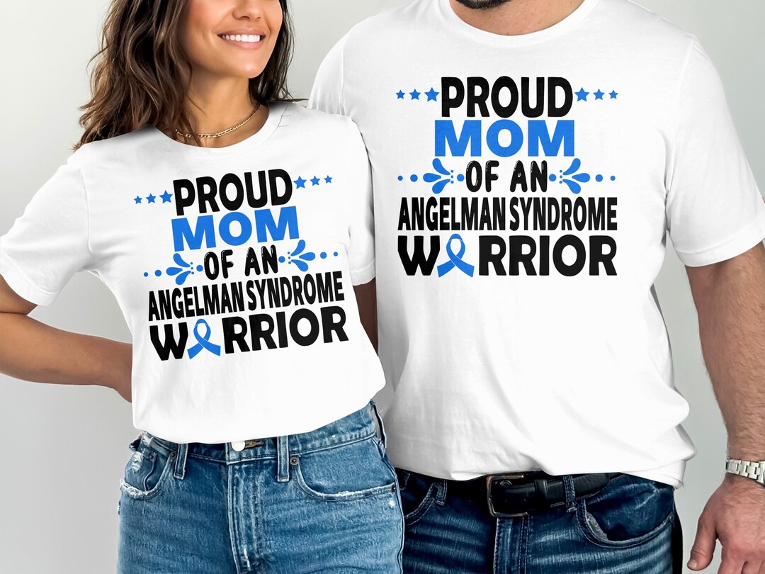 Angelman Syndrome Awareness Svg Png, Proud Mom of an Angelman Syndrome Warrior Svg, Blue Ribbon ...