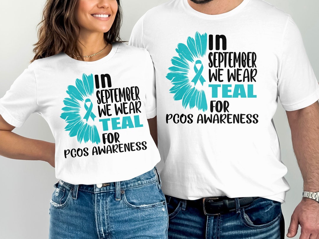 PCOS Awareness Svg Png, in September We Wear Teal for Svg, Ovary ...