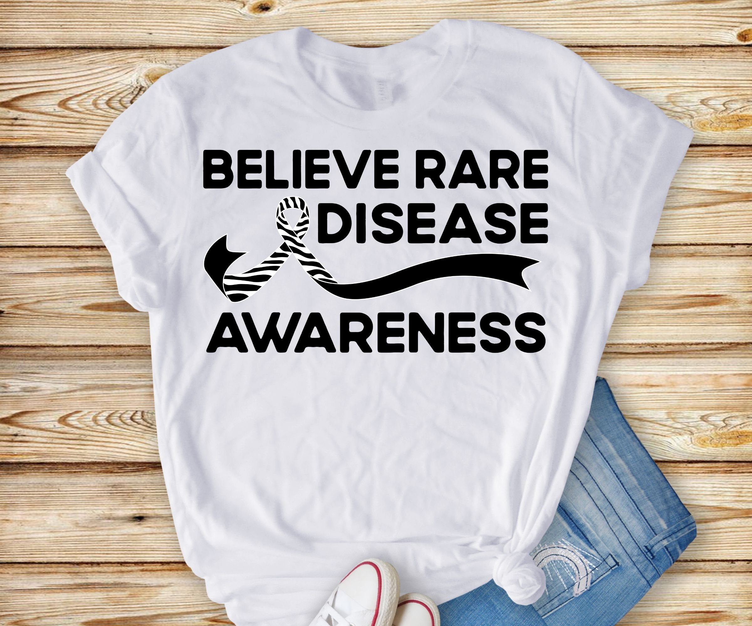Rare Disease Awareness Svg Png Bundle Zebra Ribbon Svg Rare - Etsy