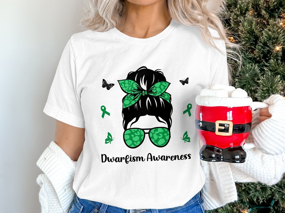 Dwarfism Awareness Svg Png, Dwarfism Awareness Messy Bun Svg, Green ...