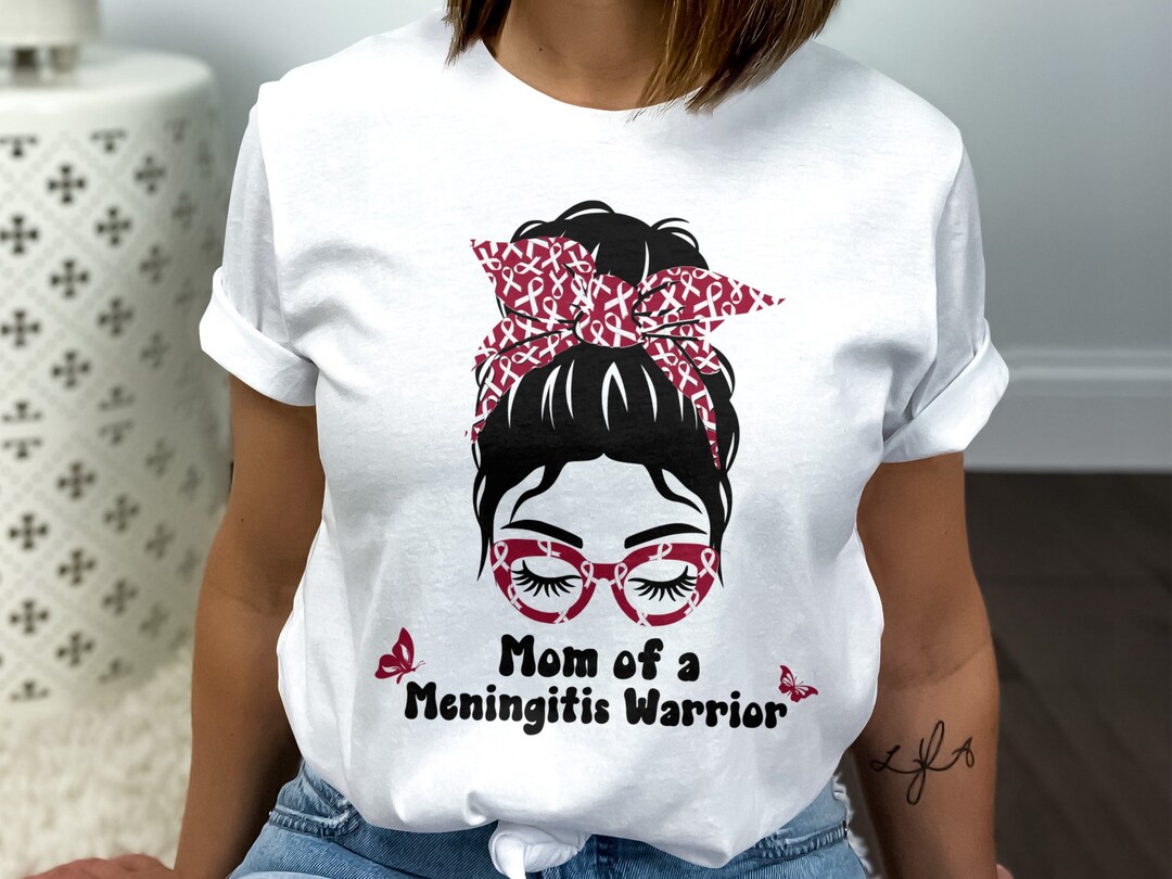 Retro Mom of A Meningitis Warrior Png, Meningitis Awareness Svg Png ...