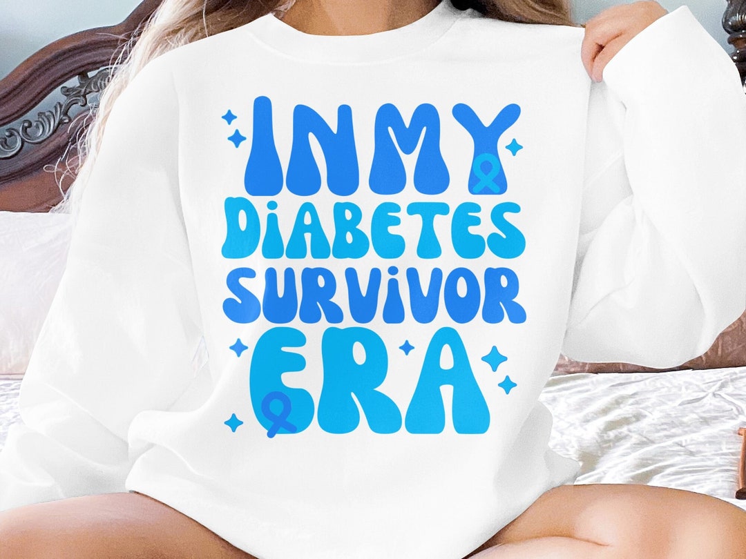 Retro Diabetes Awareness Svg Png, in My Diabetes Survivor Era Svg, Blue ...