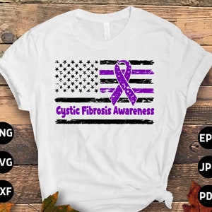 Cystic Fibrosis Awareness Svg Png, Cystic Fibrosis Flag Svg, Purple ...
