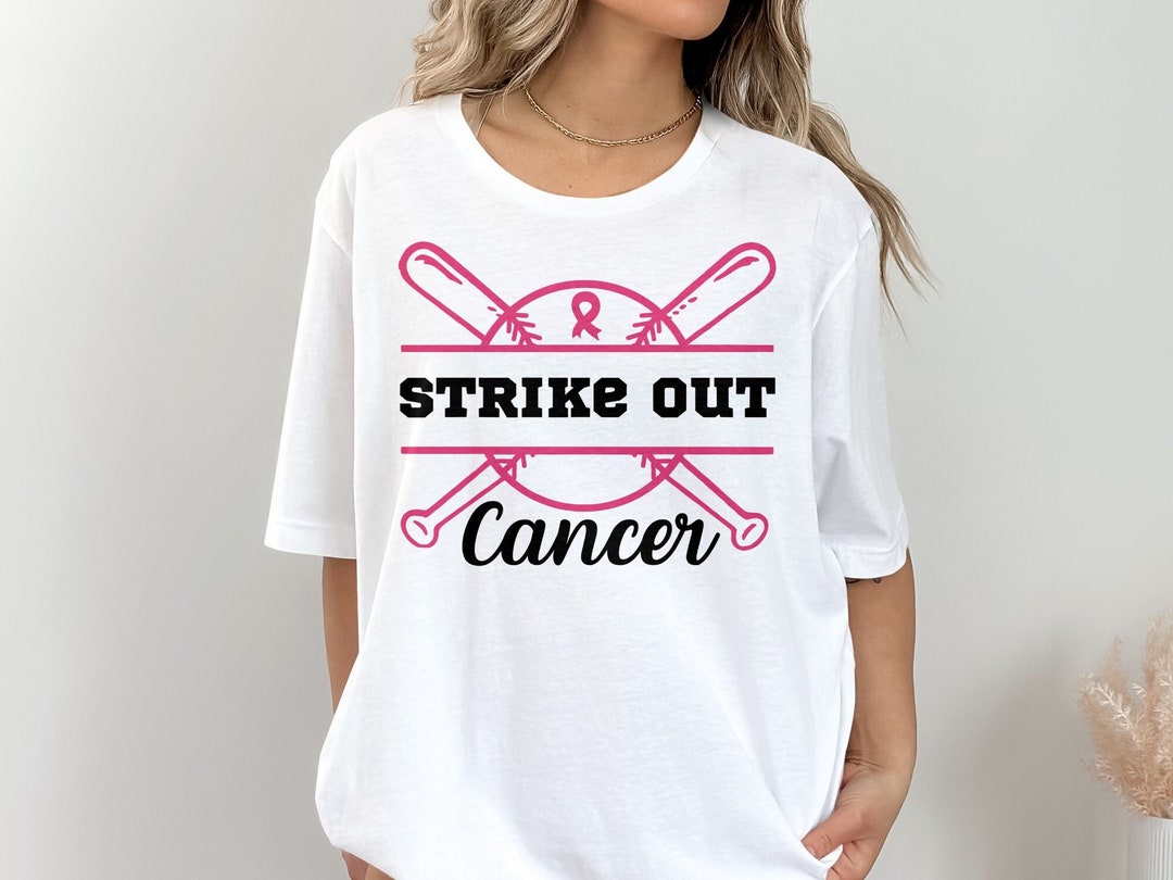 Breast Cancer Baseball Svg Png, Strike Out Cancer Svg, Pink Ribbon Svg, Breast Cancer Awareness ...