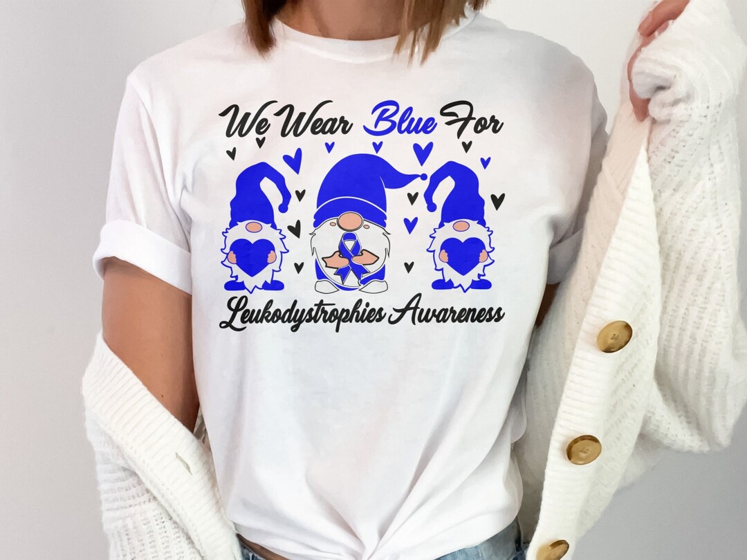 Leukodystrophies Awareness Svg Png, We Wear Blue for Svg, Blue Ribbon ...
