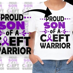 Cleft Craniofacial Awareness Svg Png, Proud Son of a Cleft Warrior Svg ...
