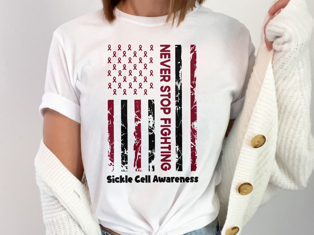 Sickle Cell Awareness Svg Png, Never Stop Fighting Svg, Anemia ...
