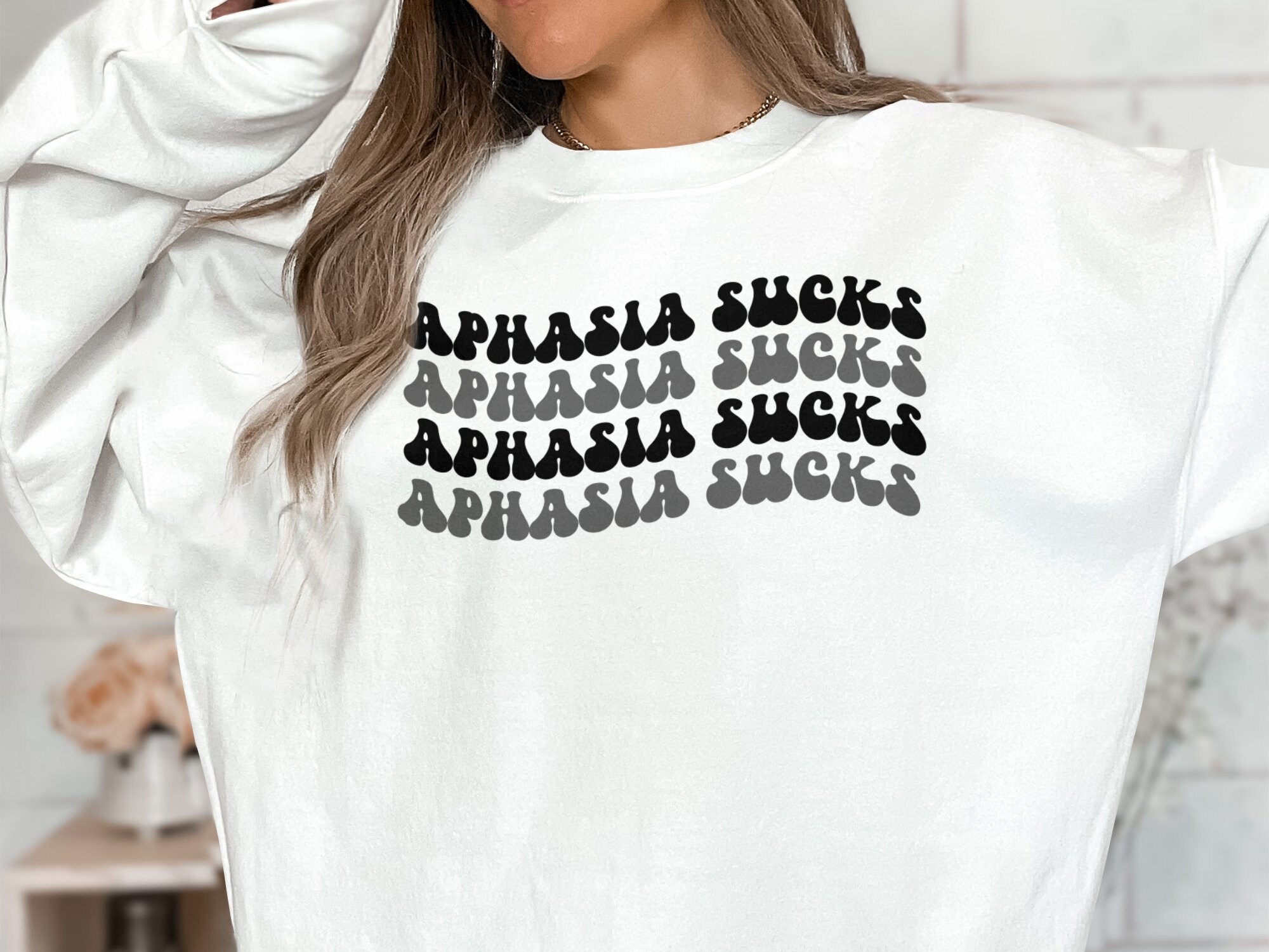 Aphasia Awareness Svg Png APHASIA SUCKS Svg Gray Ribbon Svg - Etsy