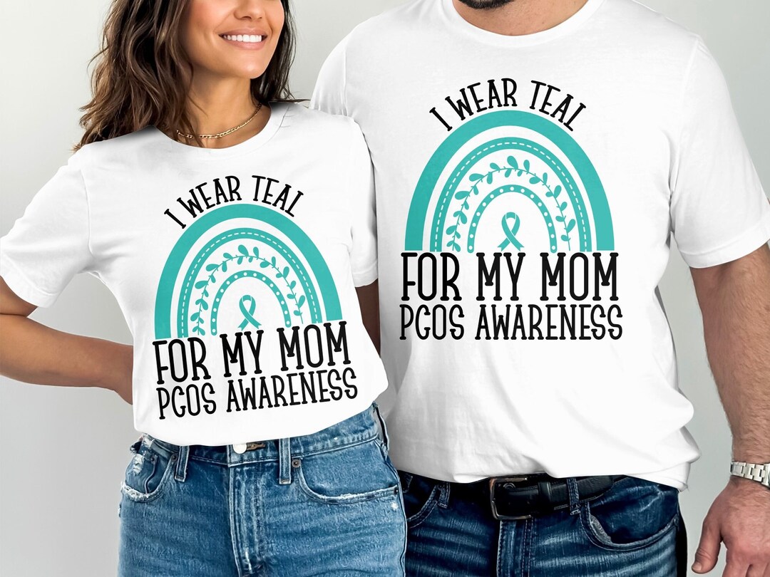 PCOS Awareness Svg Png, I Wear Teal for My Mom Svg, PCOS Rainbow Svg ...
