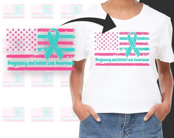 Rainbow Infant Loss Awareness Svg, Pink and Blue Ribbon Svg Cricut ...