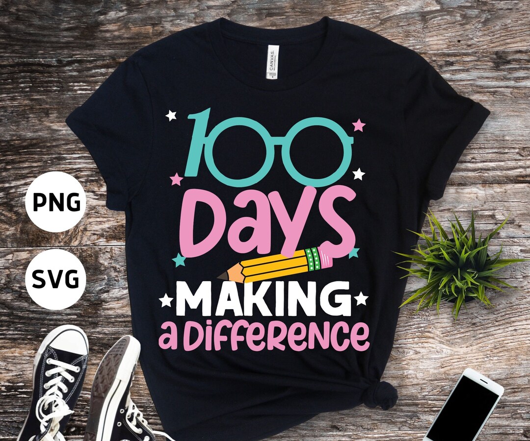 Happy 100th Day of School Teacher PNG Svg,gift for Teacher,making a ...