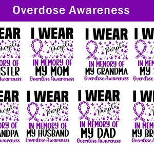Overdose Awareness Svg Png Bundle, Retro Overdose Awareness Svg Png ...