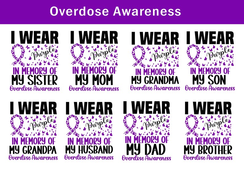 Overdose Awareness Svg Png Bundle, Retro Overdose Awareness Svg Png ...
