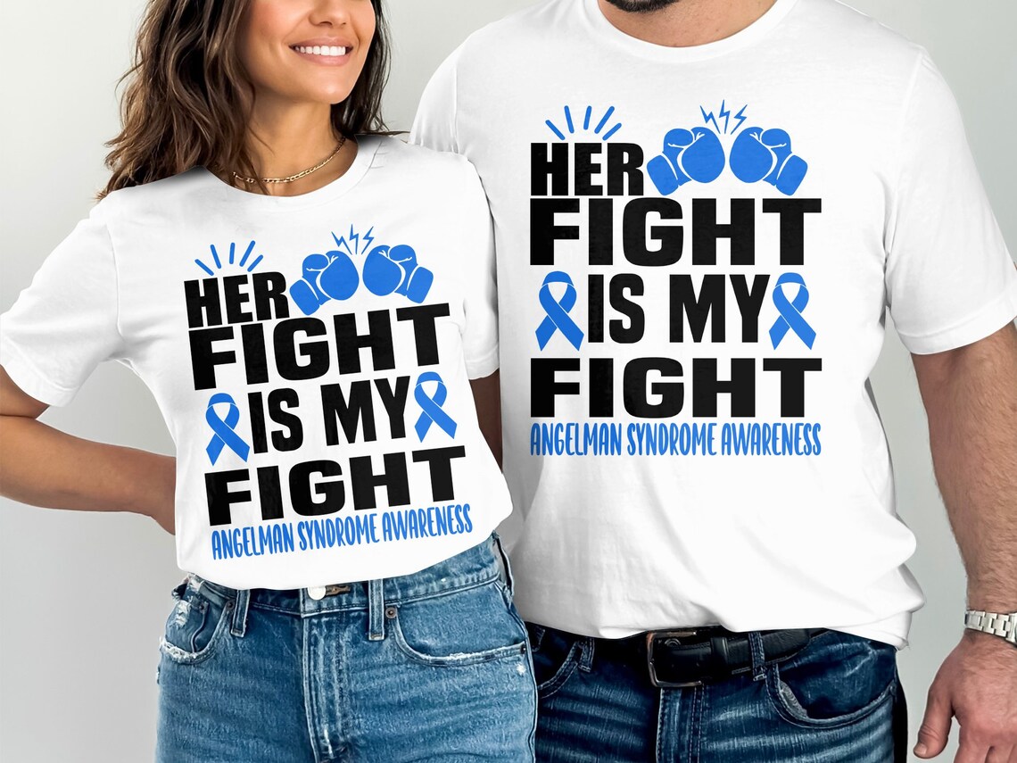 Angelman Syndrome Awareness Svg Png, Her Fight is My Fight Svg, Blue ...