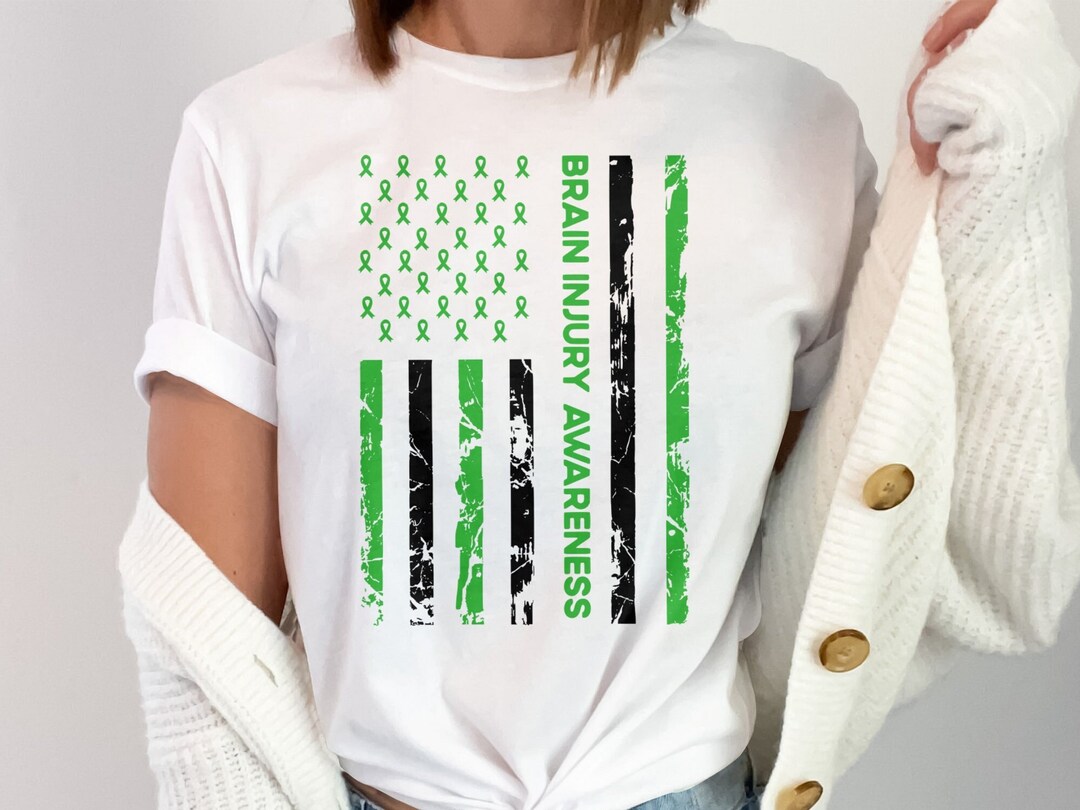 Flag Brain Injury Awareness Svg Png, Brain Injury Awareness Svg, Green ...
