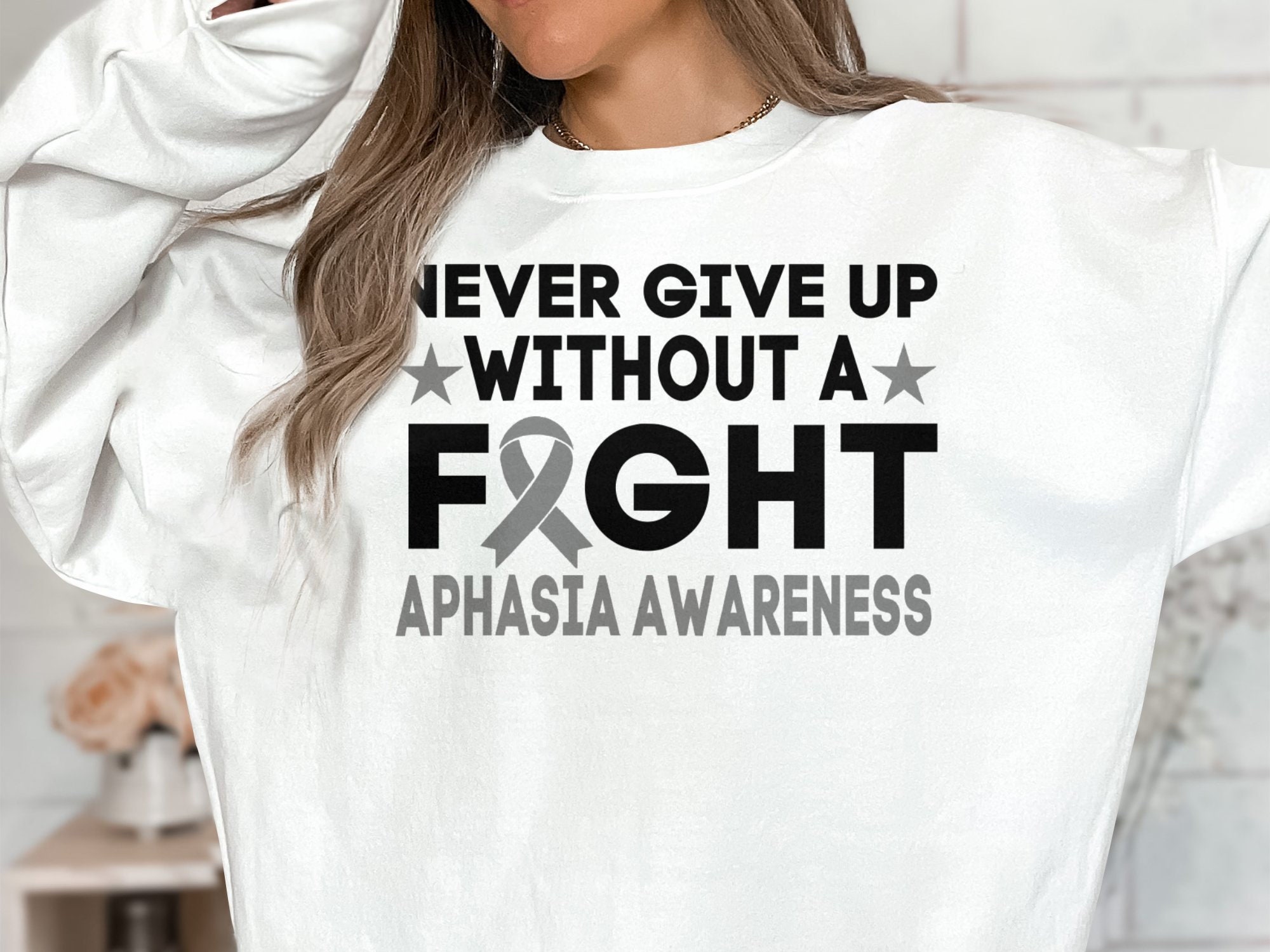 Aphasia Awareness Svg Png Never Give up Without a Fight Svg - Etsy