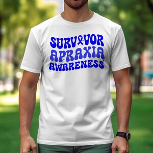 Retro Survivor Png, Apraxia Awareness Svg Png, Blue Ribbon Svg, Apraxia ...