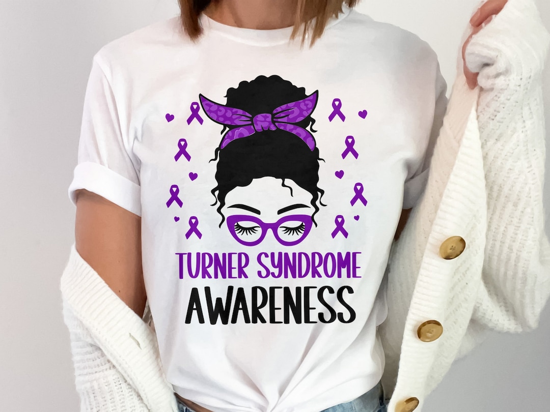 Turner Syndrome Awareness Svg Png, Turner Syndrome Awareness Messy Bun ...