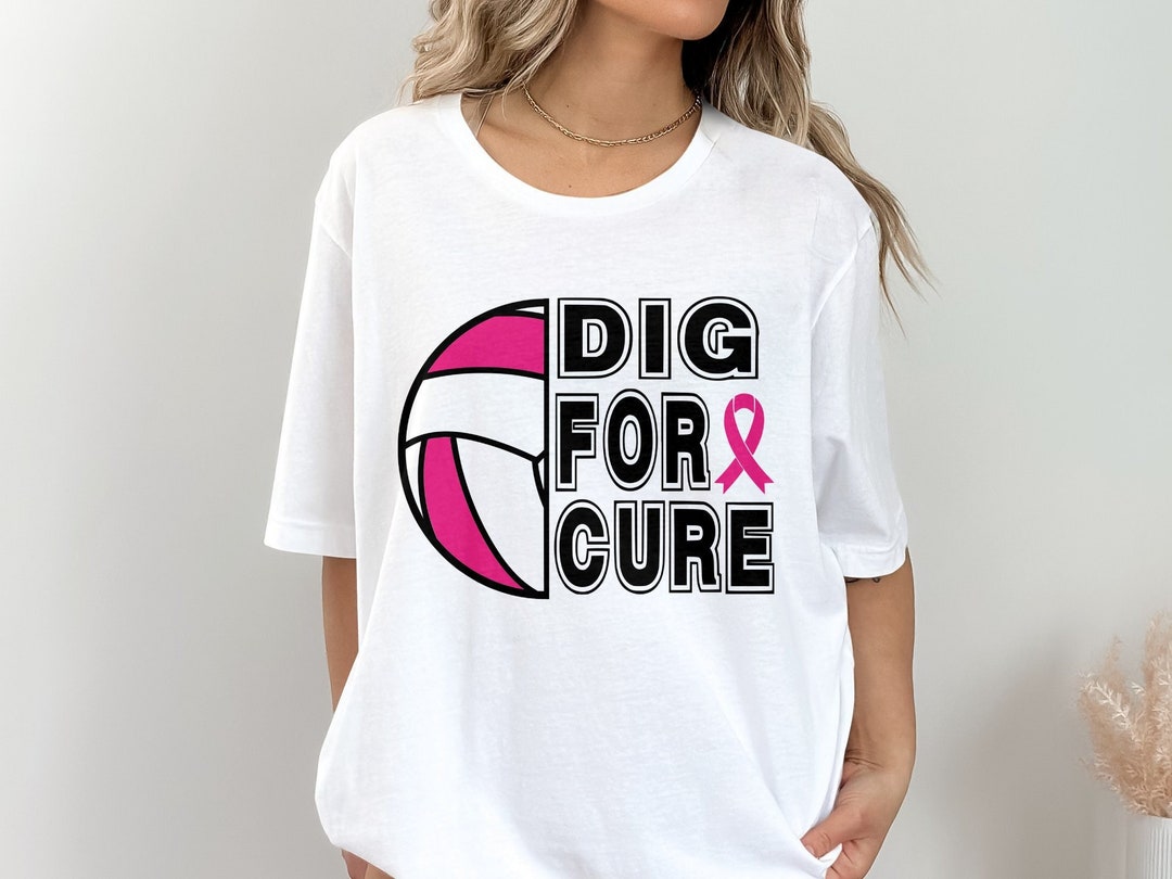 Breast Cancer Awareness Volleyball Svg Png, Dig for a Cure Svg, Pink ...