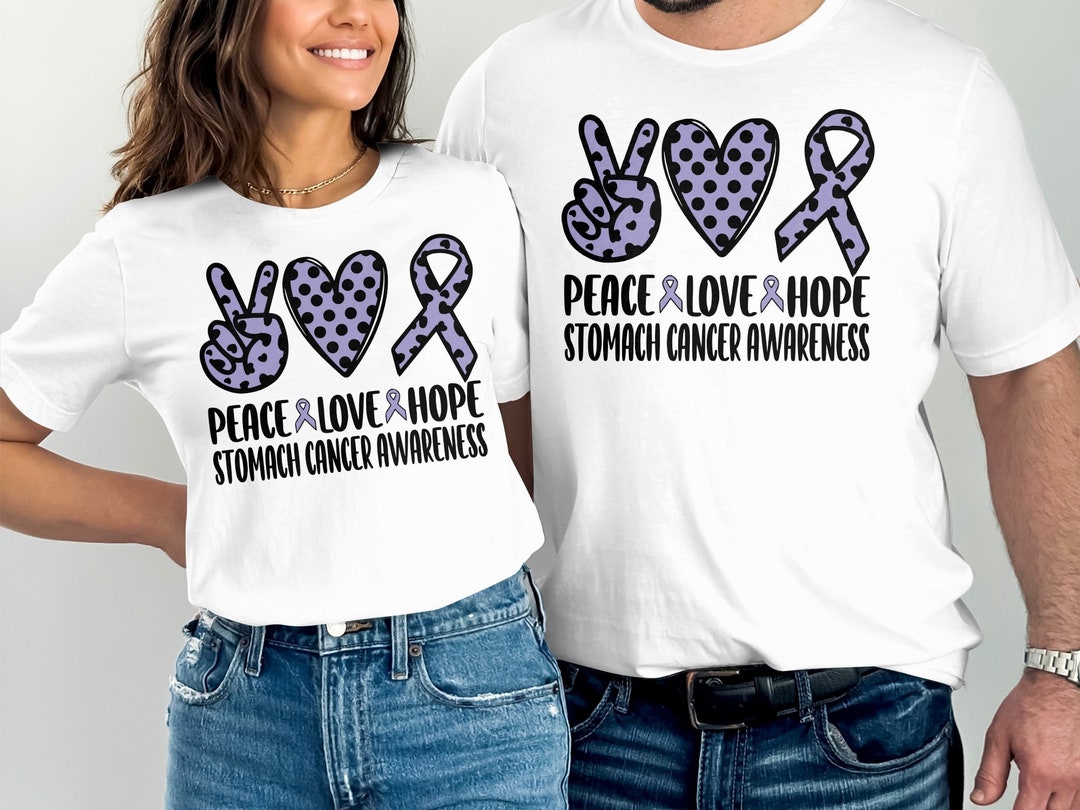 Stomach Cancer Awareness Svg Png, Peace Love Hope Svg, Periwinkle ...