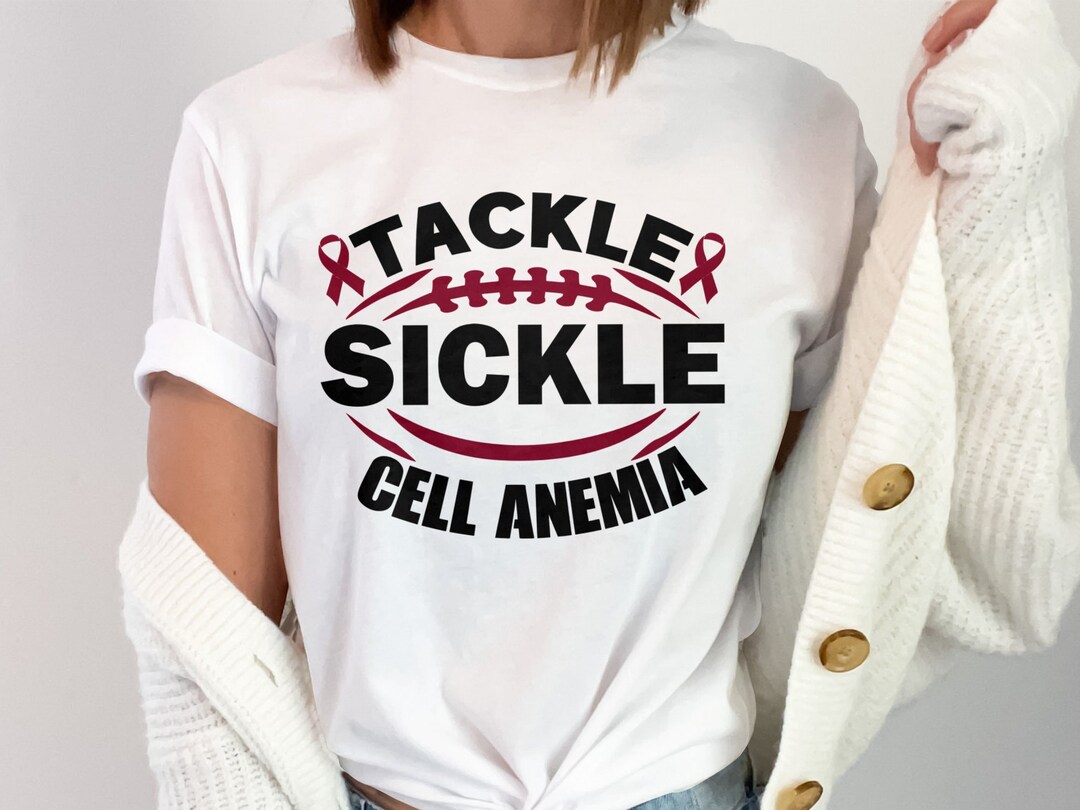 Sickle Cell Awareness Svg Png, Tackle Sickle Cell Anemia Football Svg ...