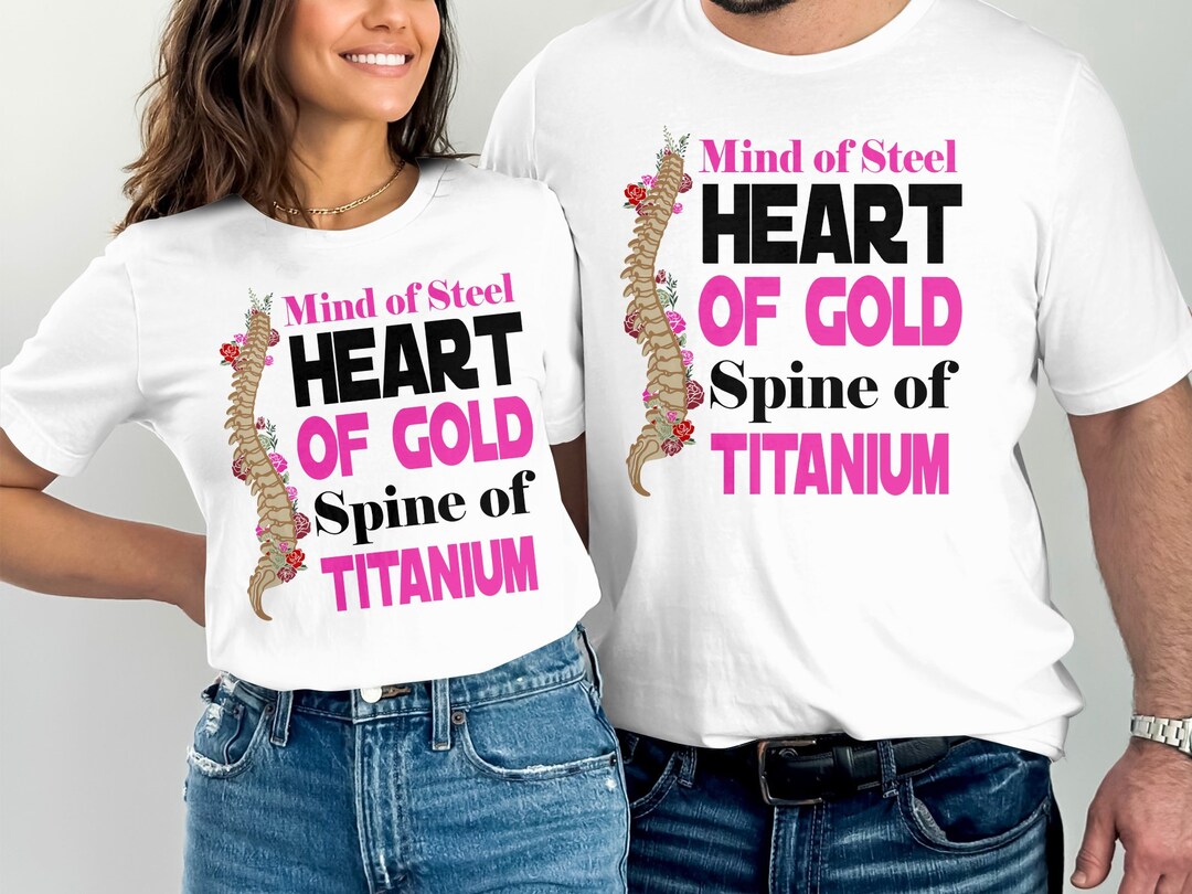 Spinal Fusion Svg Png, Mind of Steel Heart of Gold Spine of Titanium ...