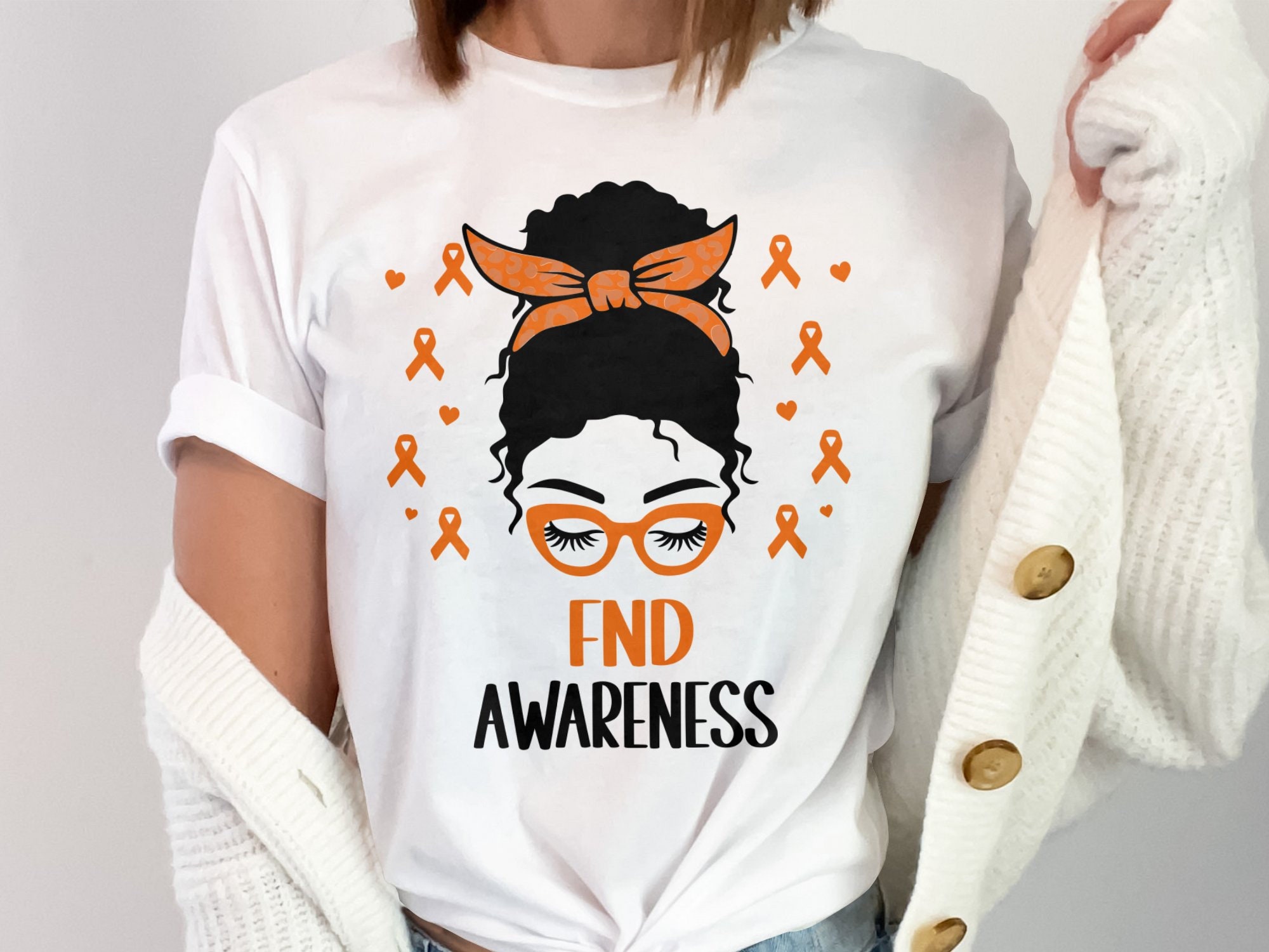 FND Awareness Messy Bun Svg, FND Awareness Svg Png, Functional ...