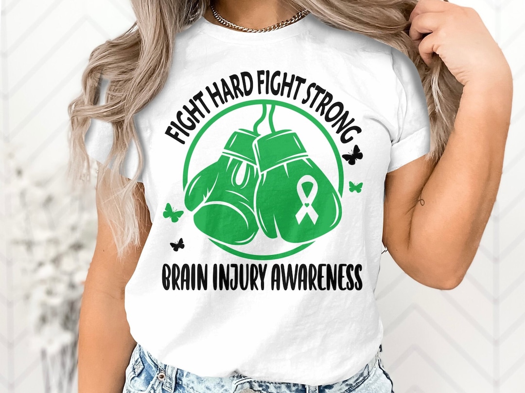 Brain Injury Awareness Svg Png, Fight Hard Fight Strong Svg, Green ...