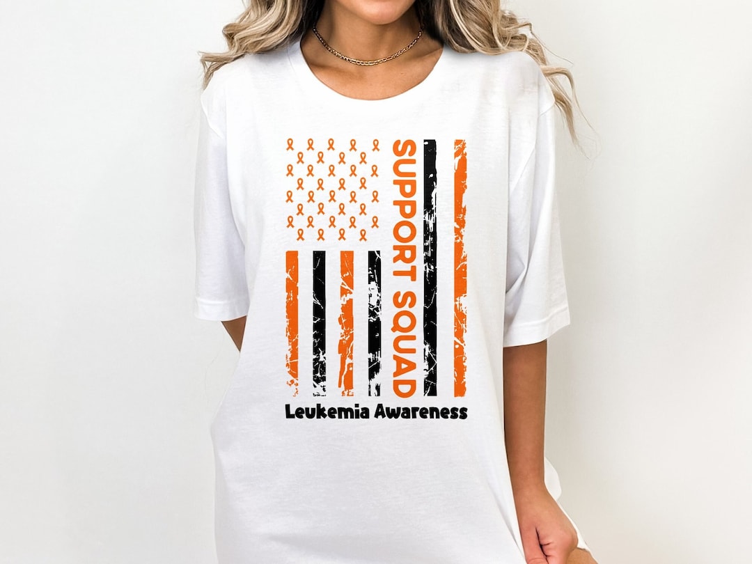 Leukemia Awareness Svg Png, Flag Support Squad Svg, Leukemia Cancer ...