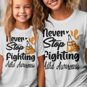 Concientización sobre el TDAH Svg Png Nunca dejes de luchar - Etsy México