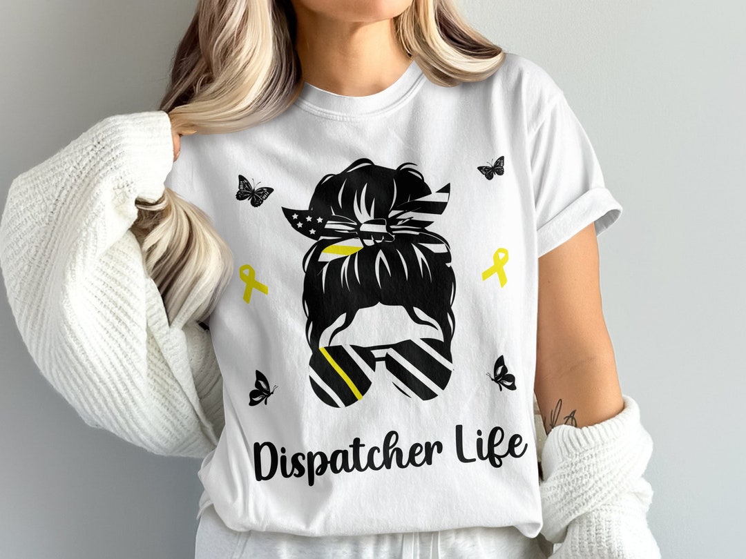 Dispatcher Svg Png, Messy Bun Dispatcher Life Svg, 911 Dispatcher ...