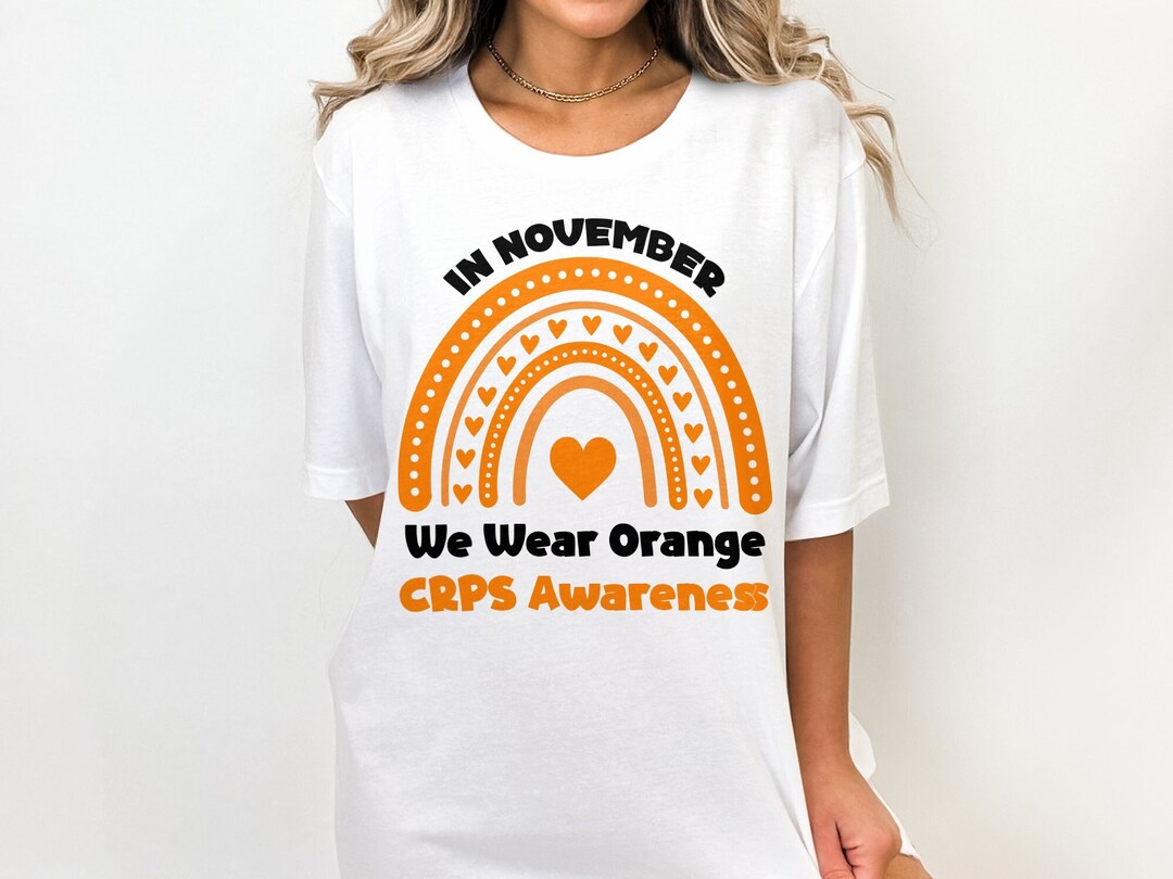 CRPS Awareness Svg Png, in November We Wear Orange Rainbow Svg, Orange ...
