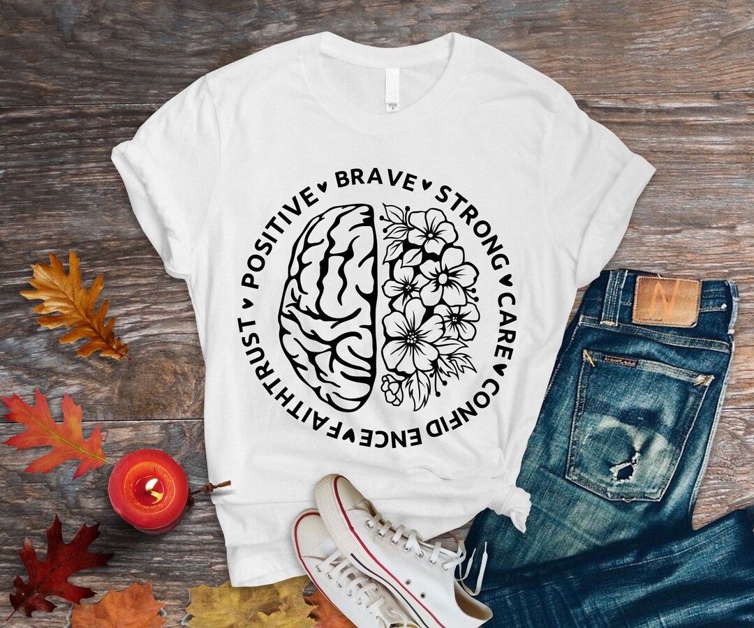 Mental Health Svg Png, Positive Brave Strong Care Confidence Faith ...