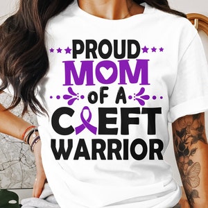 Cleft Craniofacial Awareness Svg Png, Proud Mom of a Cleft Warrior Svg ...