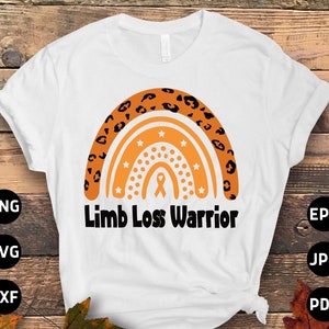 Limb Loss Awareness Svg Png, Limb Loss Warrior Svg, Orange Ribbon Svg ...