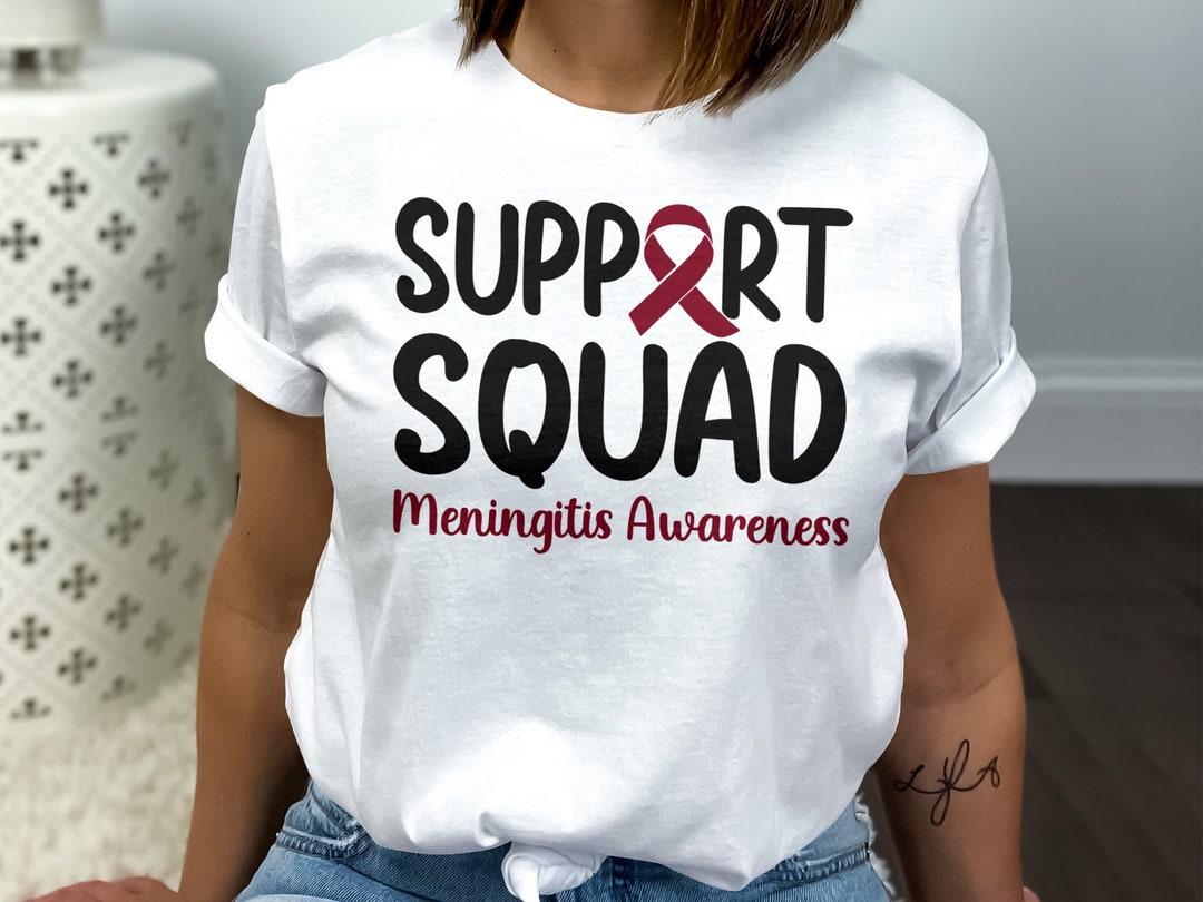 Support Squad Png, Meningitis Awareness Svg Png, Burgundy Ribbon Svg ...