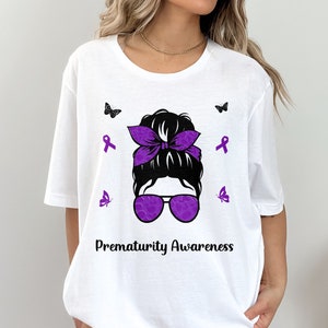 Prematurity Awareness Svg Png, Messy Bun Prematurity Awareness Svg ...
