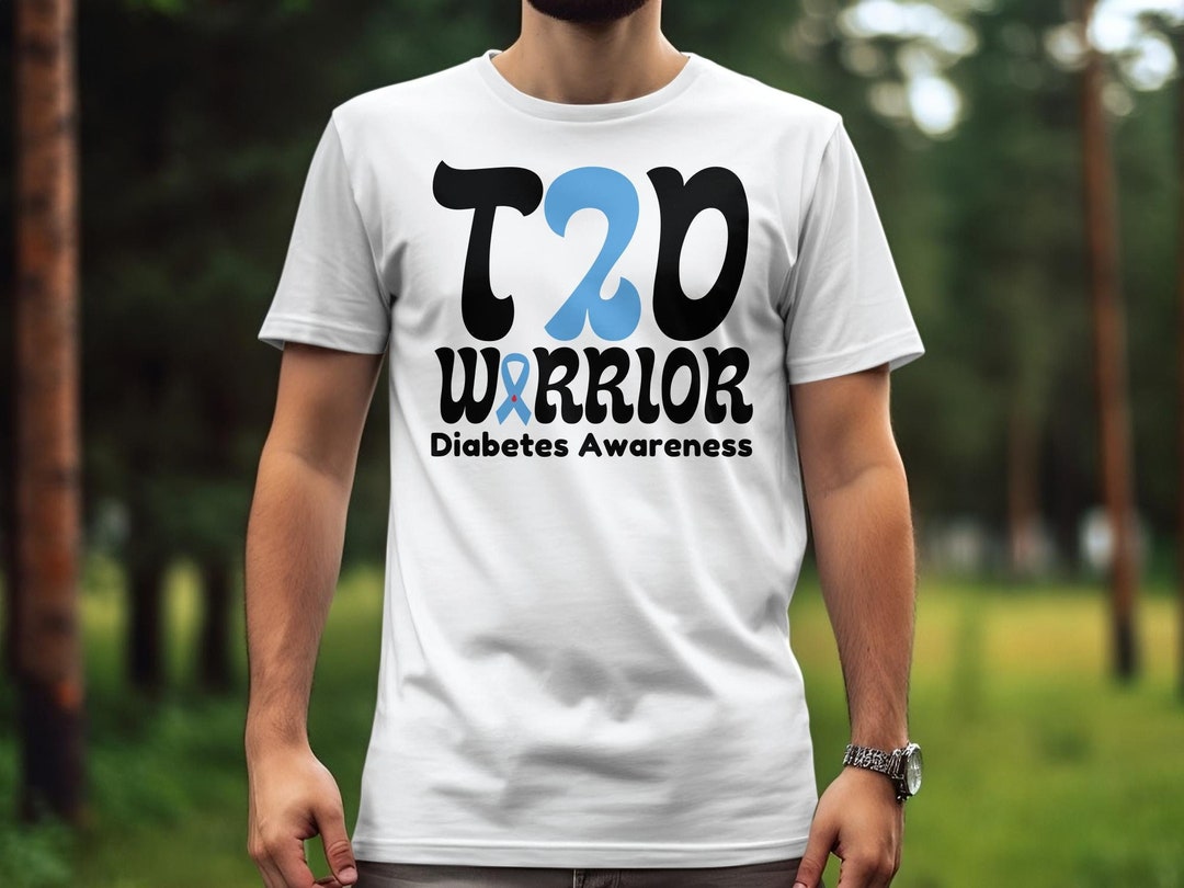 Diabetes Awareness Svg Png, T2d Warrior Svg, Blue Ribbon Svg, Type 1 ...