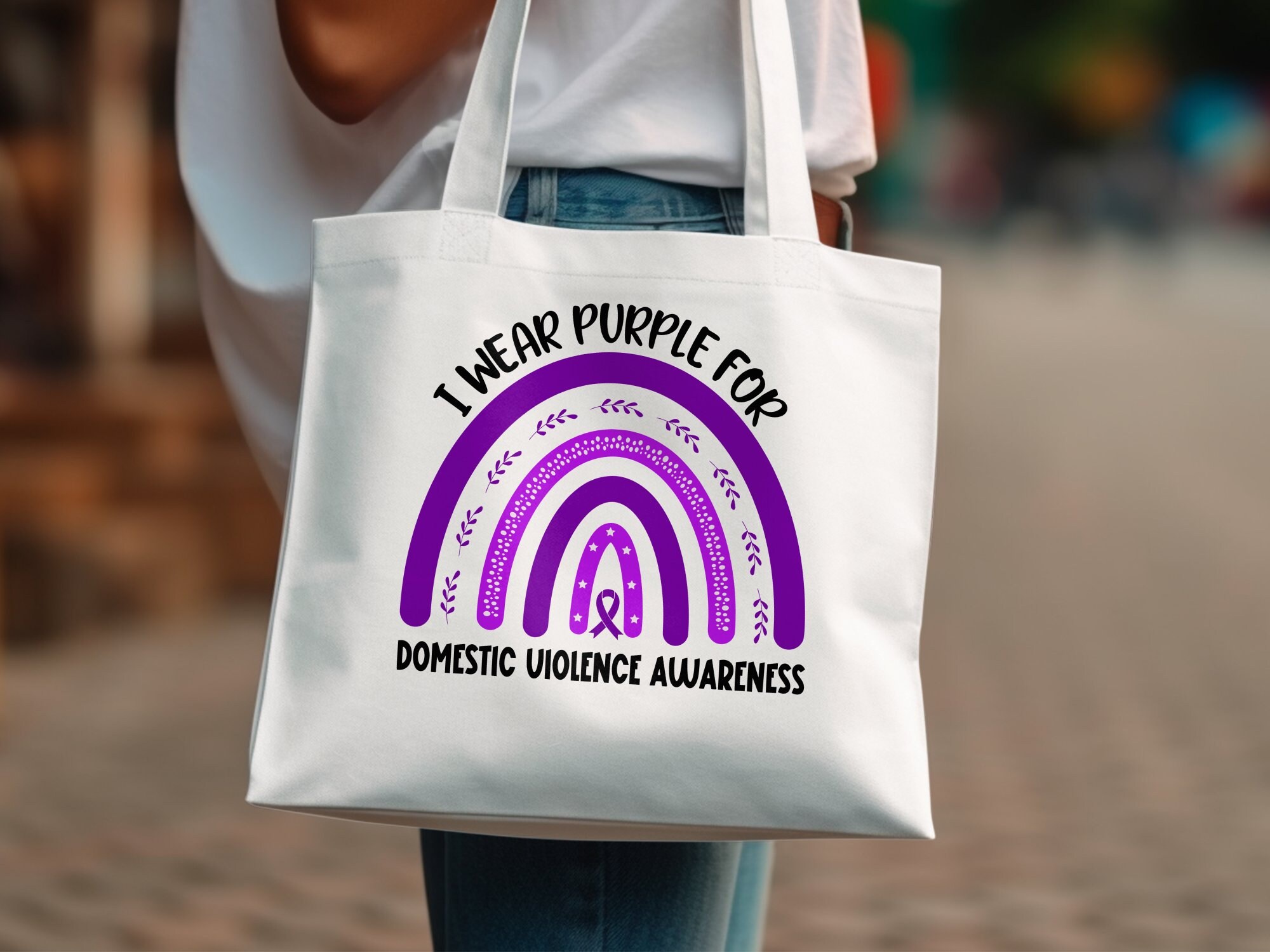 Domestic Violence Awareness Svg Png, I Wear Purple for Domestic ...