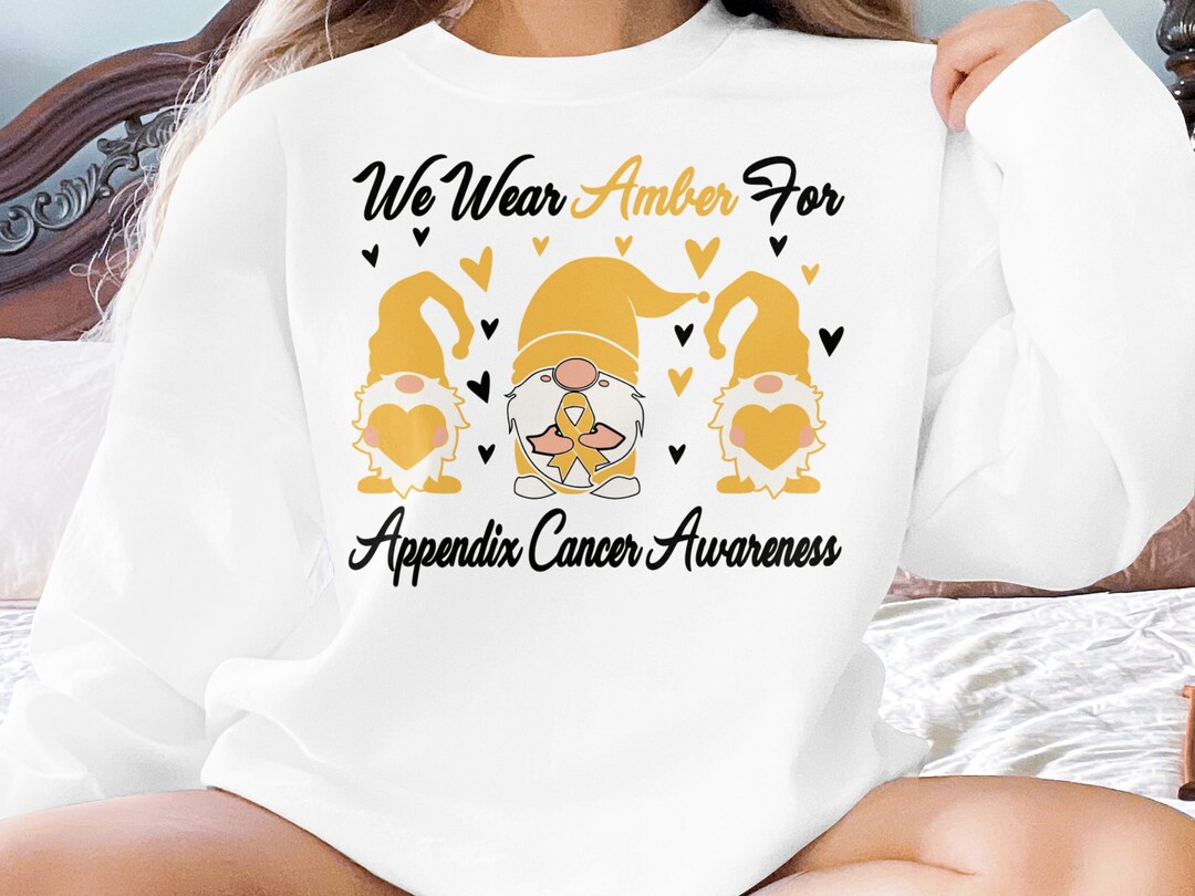 We Wear Amber for Appendix Cancer Svg, Appendix Cancer Awareness Svg ...