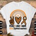 Limb Loss Awareness Svg Png, Peace Love Hope Rainbow Svg, Orange Ribbon ...