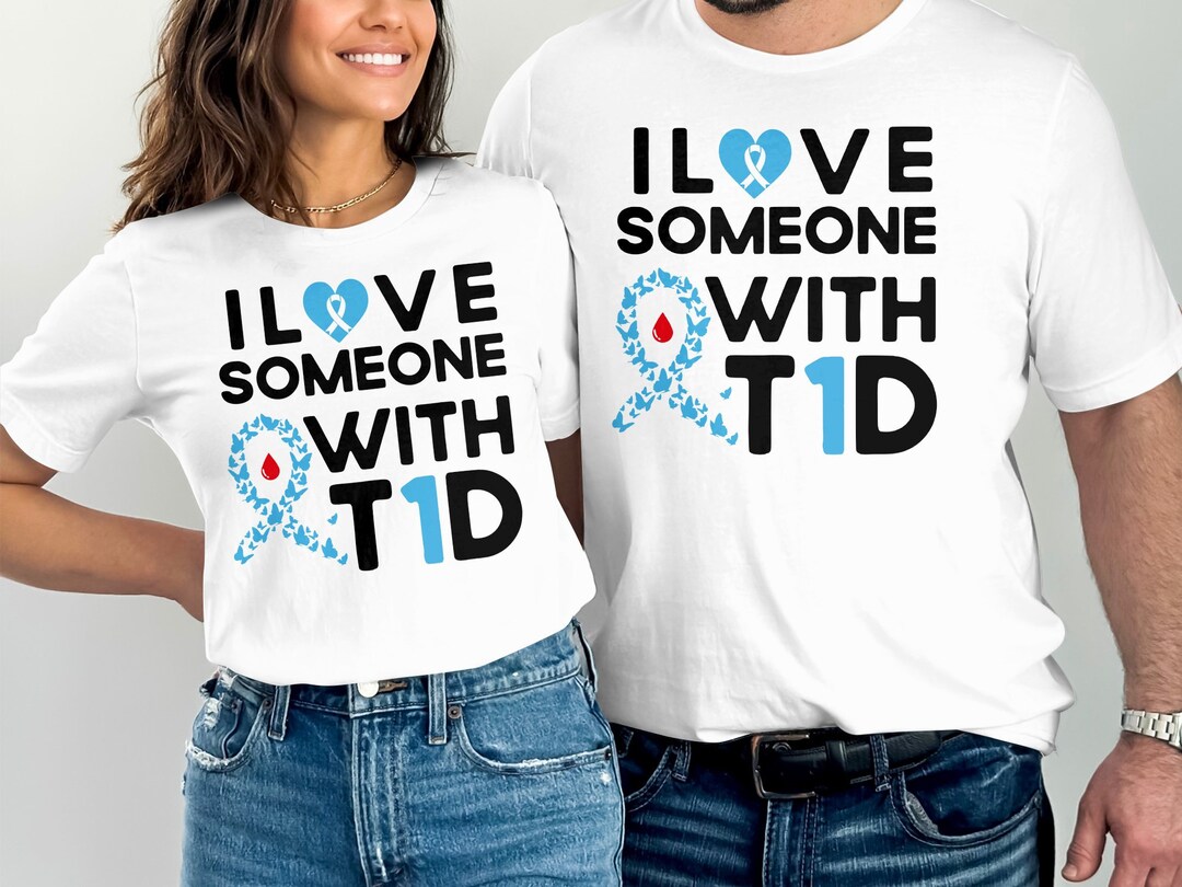Diabetes Awareness Svg Png, I Love Someone With T1D Svg, Blue Ribbon ...
