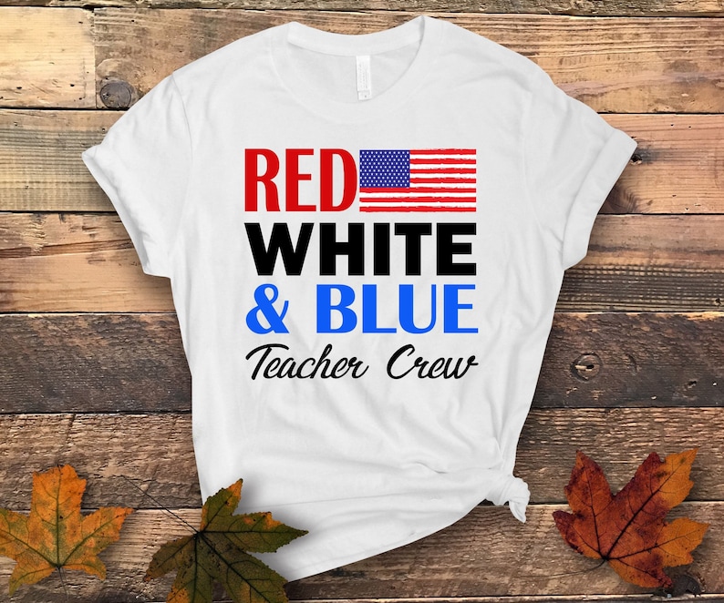 Red White & Blue Teacher Crew Png Svg - Etsy