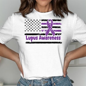 Lupus Awareness Svg Png, Lupus Flag Svg, Support Lupus Purple Ribbon ...