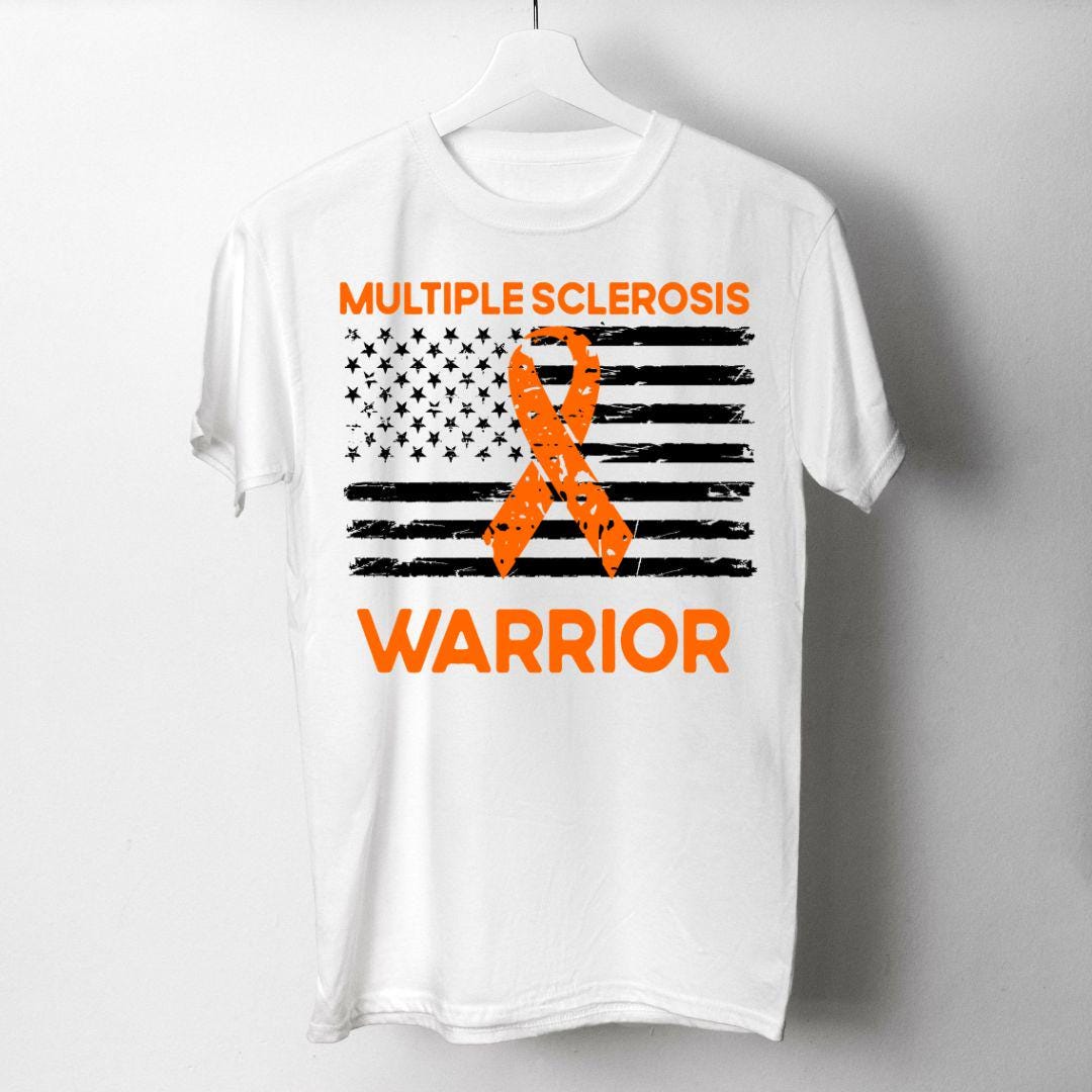Multiple Sclerosis Awareness Svg Png, Flag Multiple Sclerosis Warrior ...