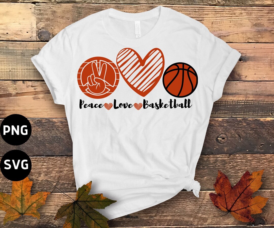 Peace Love Basketball SVG PNG Sublimation Design Leopard - Etsy