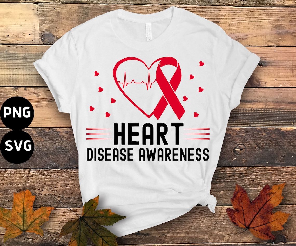 Heart Disease Awareness Svg Png Bundle, Heart Health Awareness Svg ...