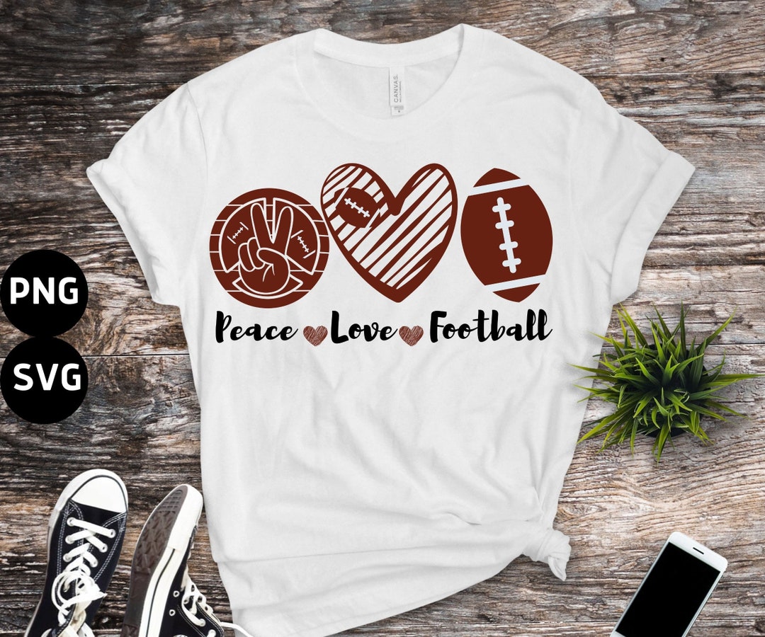 Peace Love Football SVG PNG, Sublimation Design, , Digital Download ...