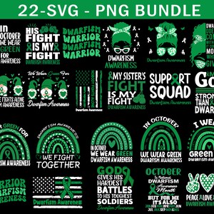 Dwarfism Awareness Svg Png Bundle, Green Ribbon Svg Cricut Sublimation ...